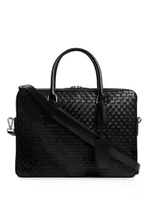 Sandro Woven Leather Briefcase - Black
