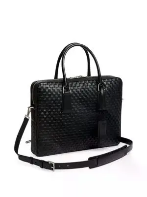 Sandro Woven Leather Briefcase