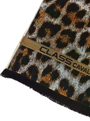Roberto Cavalli Leopard-print Fringed Scarf