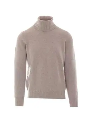 Alpha Studio Roll-neck Knitted Sweater - Neutrals
