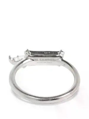 JIL SANDER Crystal-embellished Baguette-cut Ring