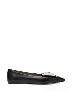 FERRAGAMO Bow-detail Pointed-toe Ballet Flats