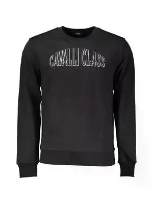 Roberto Cavalli Logo-embroidered Crew-neck Sweatshirt - Black