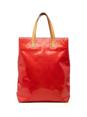 LOUIS VUITTON 2001 Monogram Vernis Reade Mm Tote Bag - Red