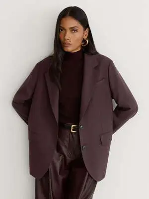 REISS Stretch-twill Relaxed Single-breasted Blazer