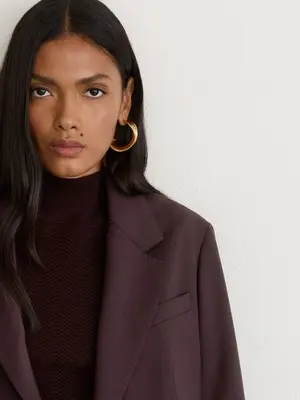 REISS Stretch-twill Relaxed Single-breasted Blazer
