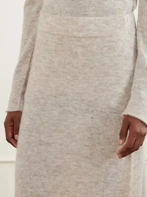 LAUREN MANOOGIAN Bottle Alpaca-blend Midi Skirt
