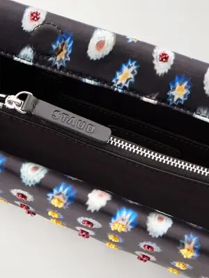 Staud Muse Bead-embellished Satin Clutch