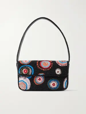 Staud Tommy Bead-embellished Shoulder Bag - Multi