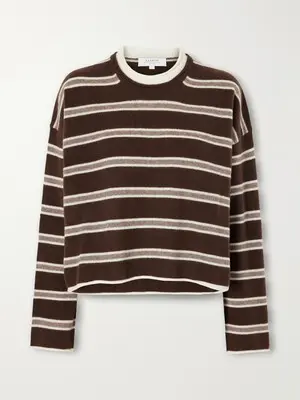 LA LIGNE Dominick Striped Cashmere And Silk-blend Sweater - Multi