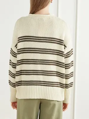 LA LIGNE Marina Striped Cotton Sweater