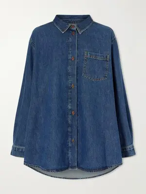 SKALL STUDIO Edgar Organic Denim Shirt - Blue