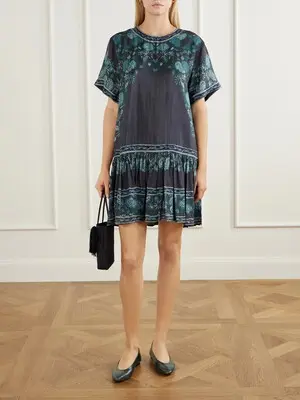 Sea Tulla Printed Crepe Mini Dress