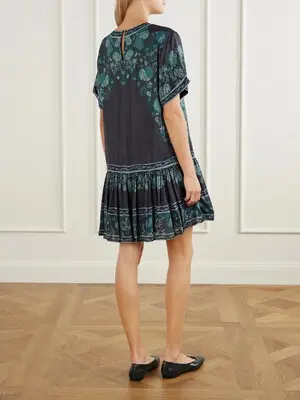 Sea Tulla Printed Crepe Mini Dress