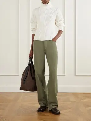 Still Here Miller Ribbed Cotton Turtleneck Sweater