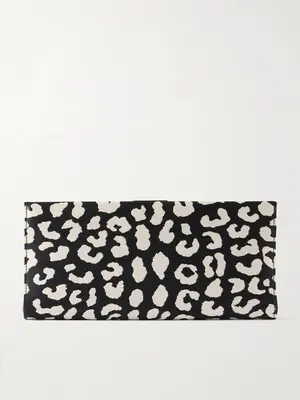 Carolina Herrera Pats Leopard-patterned Jacquard Clutch