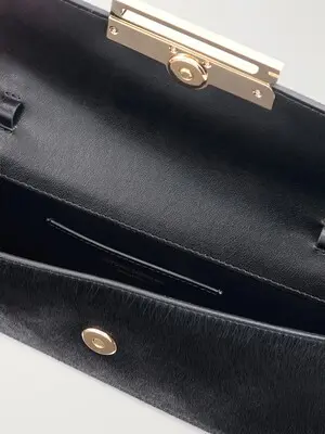 Victoria Beckham Dorian East-west Calf Hair Clutch - Black