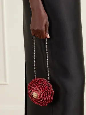 Judith Leiber Peony Crystal-embellished Clutch