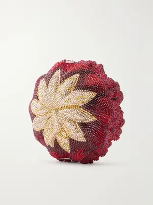 Judith Leiber Peony Crystal-embellished Clutch