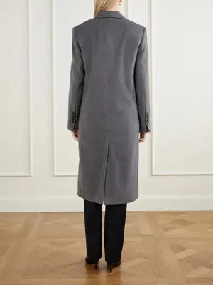 Another Tomorrow Cashmere-flannel Coat