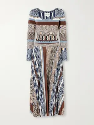 Cara Cara Marlow Knitted Striped Jersey Midi Dress