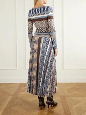 Cara Cara Marlow Knitted Striped Jersey Midi Dress