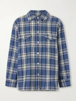 Citizens Of Humanity Checked Cotton-flannel Shirt - Blue