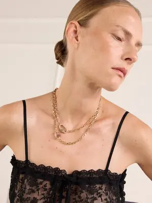 MARLA AARON Biker 14-karat Chain Necklace