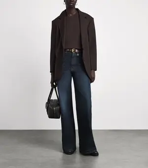 Maje Leather Eyelet Belt