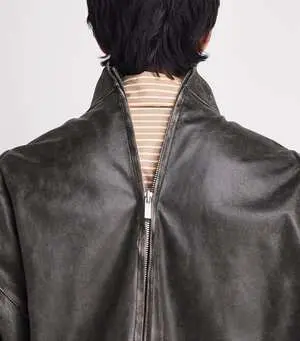 SYSTEM Leather Motorcycle Jacket