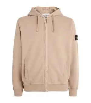 Stone Island Cotton Zip-up Hoodie