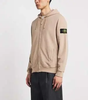 Stone Island Cotton Zip-up Hoodie
