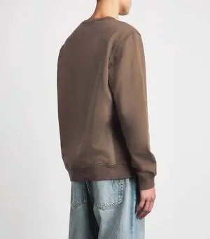 Stone Island Cotton Compass Logo Sweatshirt - Brown