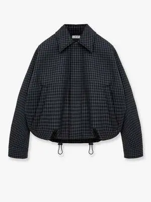 Loewe Lightweight Wool Jacket With A Check Pattern
