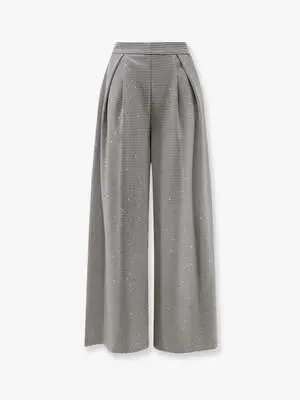 ACTUALEE Pied-de-poule Trousers With Sequins
