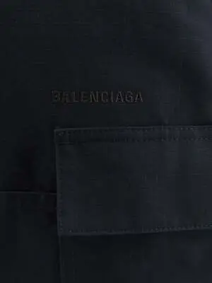 Balenciaga Straight Fit Cargo Cotton Trousers
