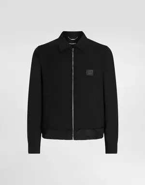Dolce & Gabbana Wool Canvas Jacket Coats And Jackets - Black