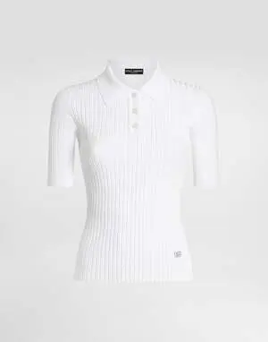 Dolce & Gabbana Viscose Polo Sweaters And Cardigans - White