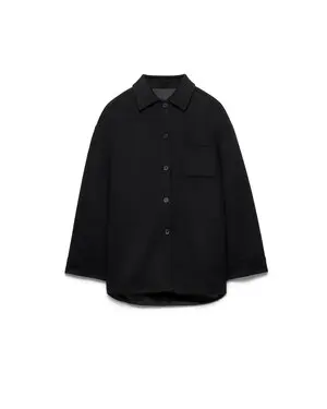 Prada Reversible Double Cashwool And Re-nylon Caban Jacket