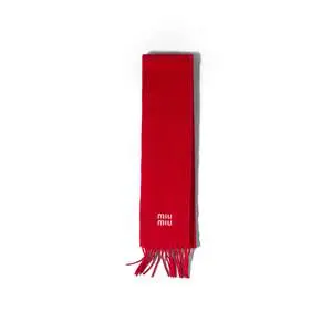 Miu Miu Cashmere Scarf - Lacquer Red