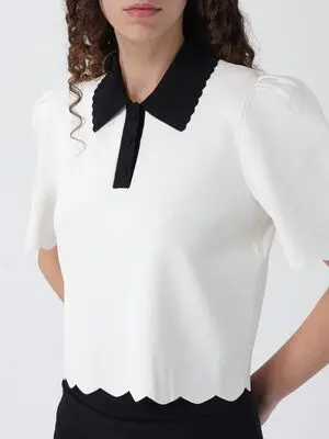 TWINSET Bi Polo Shirt With Scalloped Hem