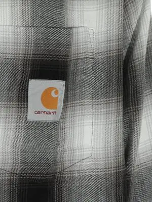 Carhartt Work In Progress Check Cotton Shirt With Cuban Collar