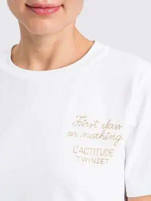 TWINSET Cotton T-shirts With Slogan