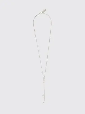 MAISON MARGIELA Adjustable Brass Charm Necklace With A Trigger Clasp - Silver