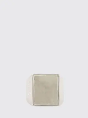 MAISON MARGIELA Rectangular Brass Ring With Engraved Numeric Logo Detail