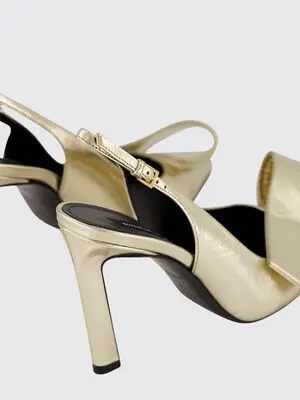 Givenchy Twisted Ribbon Laminated Leather Slingback Pumps With A High Heel