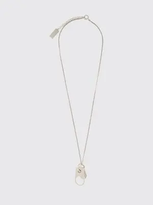 MAISON MARGIELA Adjustable Charm Necklace In Brass With A Trigger Clasp - Silver