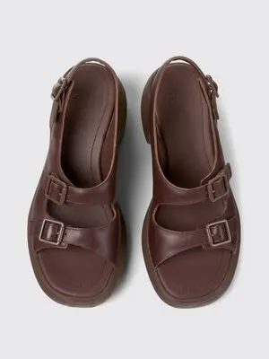 Camper Thelma Leather Sandals - Brown
