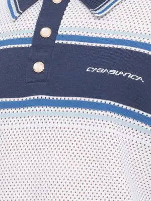 Casablanca Cotton And Wool Polo Shirt With Logo