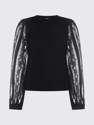TWINSET Viscose Blend And Lace Knit Top